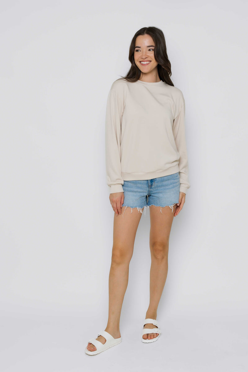 Jenna-Luxe Fleece Crew – Orb Clothing